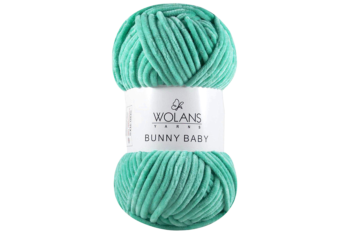 Пряжу Wolans Bunny Baby цвет 100-13 бирюзовый – купить оптом дешево